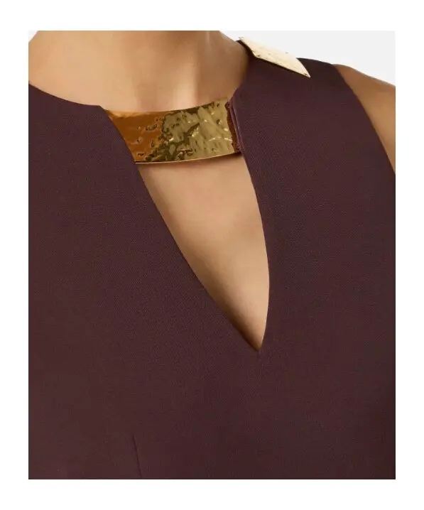 Elisabetta Franchi V-neck Cropped Top With Embellished Shoulders