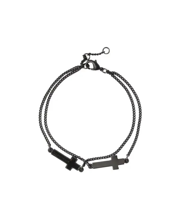 Dsquared2 Double Cross Chain Bracelet - Black