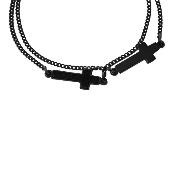 Dsquared2 Double Cross Chain Bracelet - Black