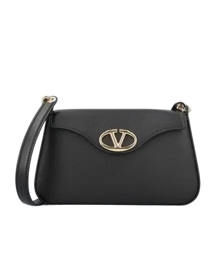 Valentino Garavani Logo Plaque Foldover Shoulder Bag
