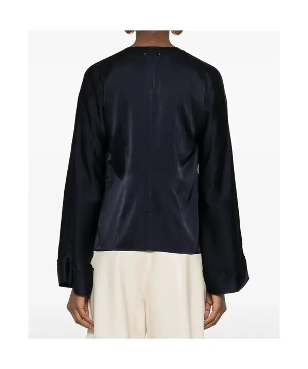 FORTE_FORTE V-neck Tassel Top - Notte