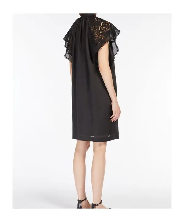 Max Mara Astor V-neck Mini Dress - Black