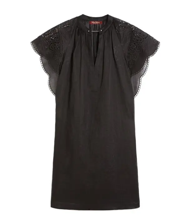 Max Mara Astor V-neck Mini Dress - Black