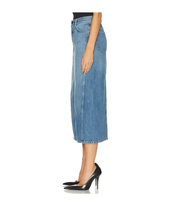 Givenchy Logo Patch Denim Skirt - Medium Blue