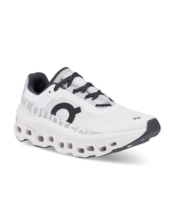 On Cloudmonster Low Top Lace Up Sneakers - White