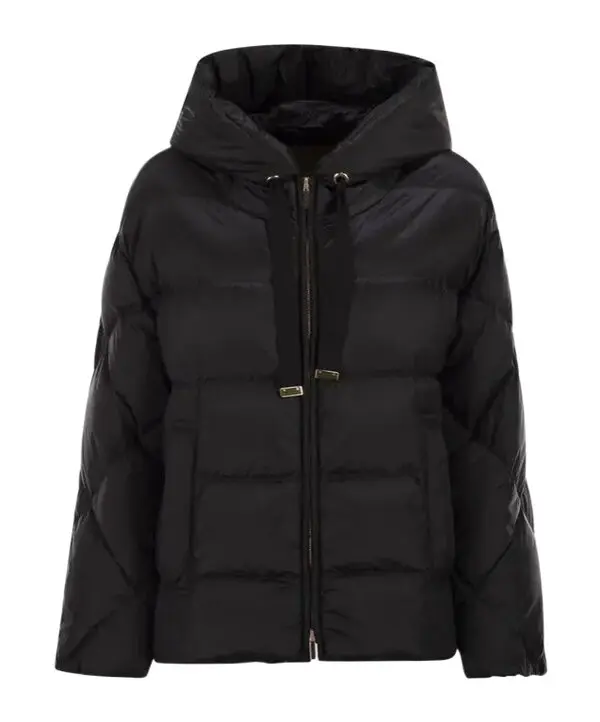 Max Mara The Cube Mtcsoftfe Hooded Down Jacket - Black