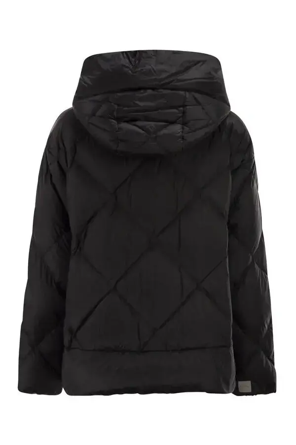 Max Mara The Cube Mtcsoftfe Hooded Down Jacket - Black