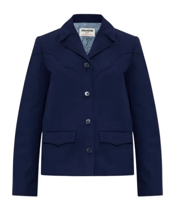 Zadig&Voltaire Button-fastening Blazer With Notched Lapel - Black
