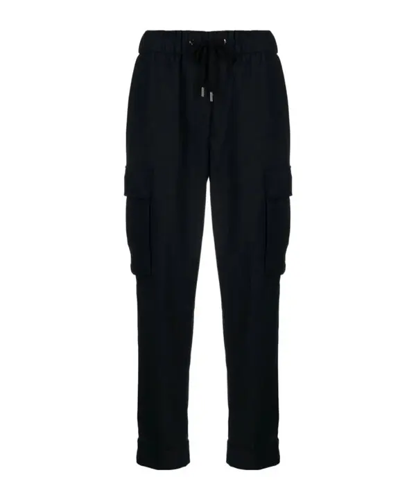 Peserico Cropped Track Pants With Turn-up Hem