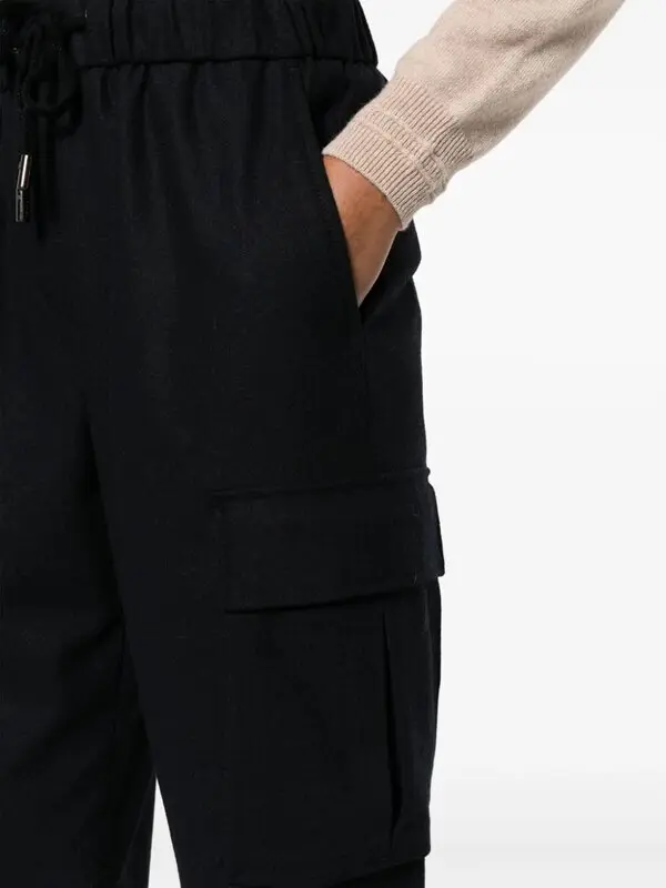 Peserico Cropped Track Pants With Turn-up Hem