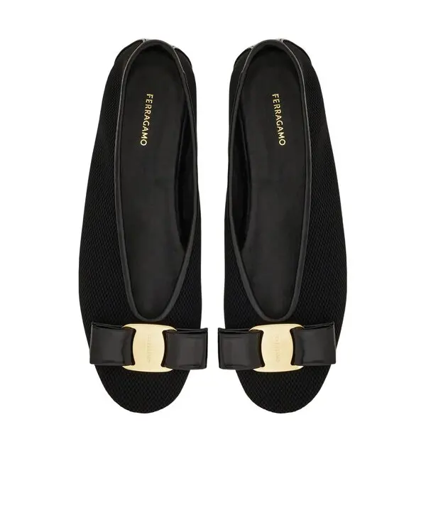 FERRAGAMO Vara Bow Ballet Flats - Black