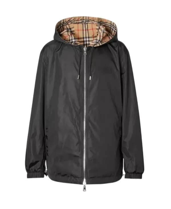 Burberry Vintage Checked Reversible Hooded Jacket - Nude