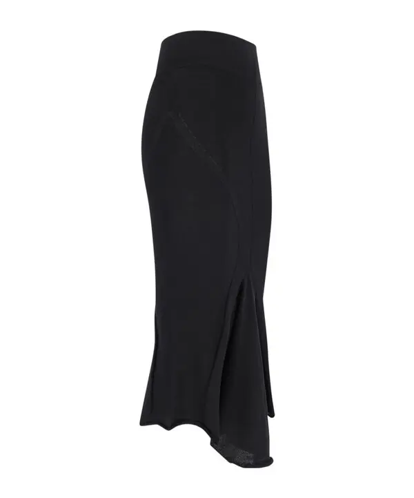 Rick Owens Midi Skirt With Draped Details