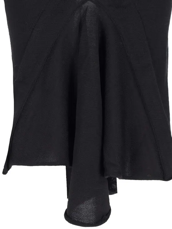 Rick Owens Midi Skirt With Draped Details