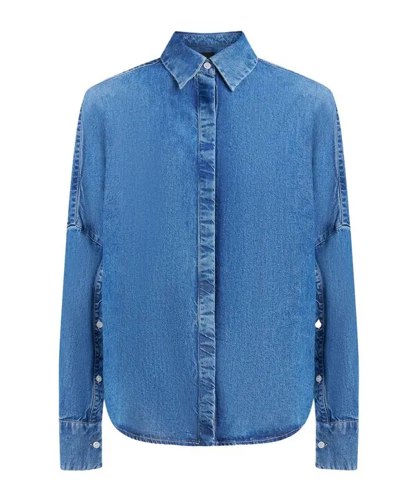 DONDUP Long-sleeved Classic Collar Shirt - Blue