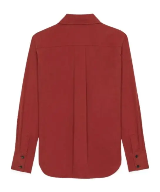 Saint Laurent Saharienne Oversized Shirt - Deep Red