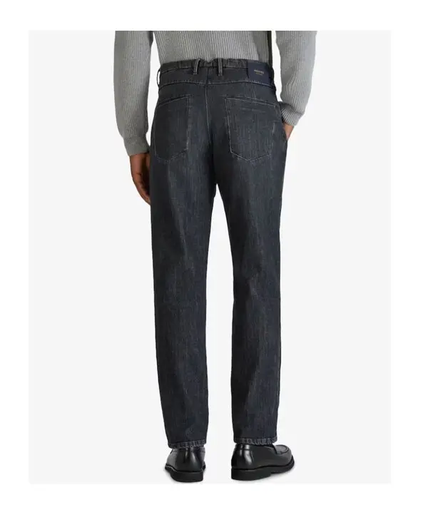 Incotex Pleated Denim Jeans - Black