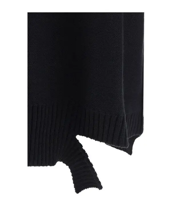 MAISON MARGIELA V-neck Sleeveless Ribbed Mini Dress