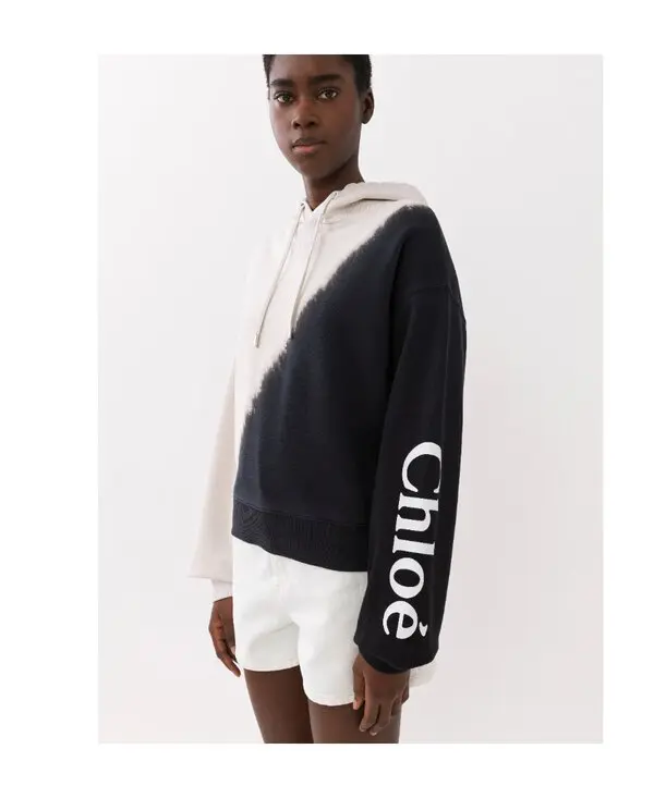 Chloé Dip-dye Cotton-fleece Hoodie