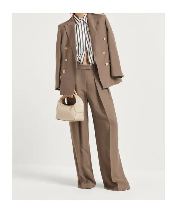 Brunello Cucinelli Tailored Pleated Trousers - Cocoa