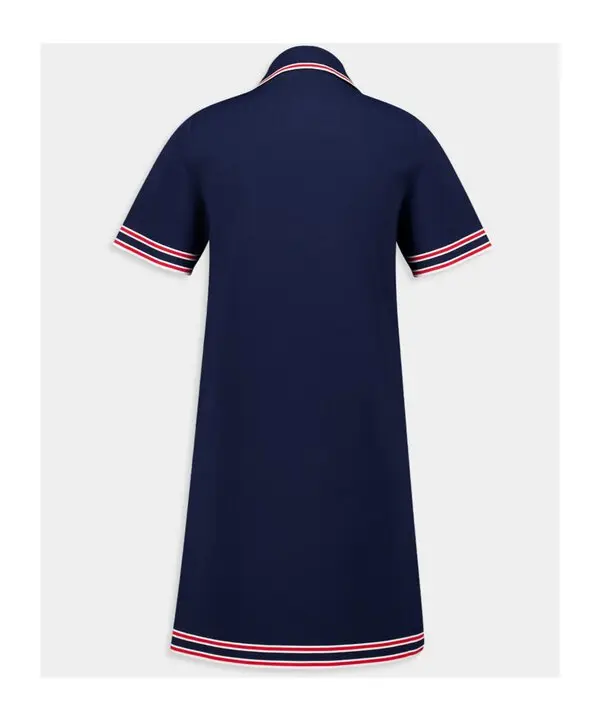 Gucci Knitted Polo Dress With Stripe Detail - Black