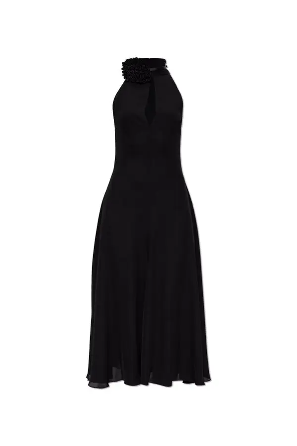 Alaïa High-neck Sleeveless Midi Dress