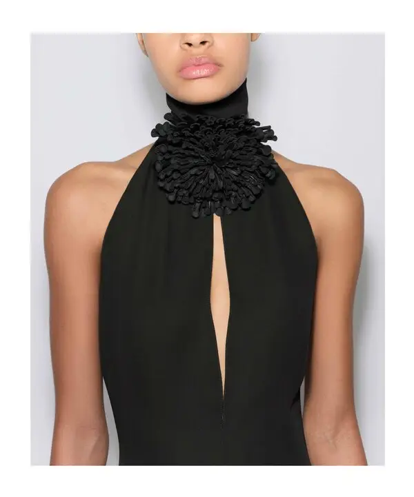 Alaïa High-neck Sleeveless Midi Dress
