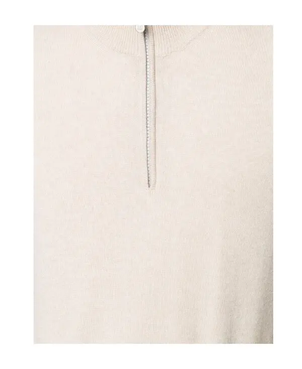 Brunello Cucinelli Funnel-neck Knitted Polo Shirt