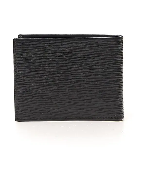FERRAGAMO Gancini Bi-fold Wallet - Black