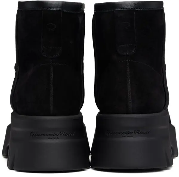 GIANVITO ROSSI Suede Ankle Boots With Embossed Logo