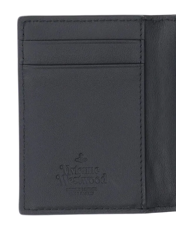 VIVIENNE WESTWOOD Orb Plaque Quilted Bi-fold Wallet