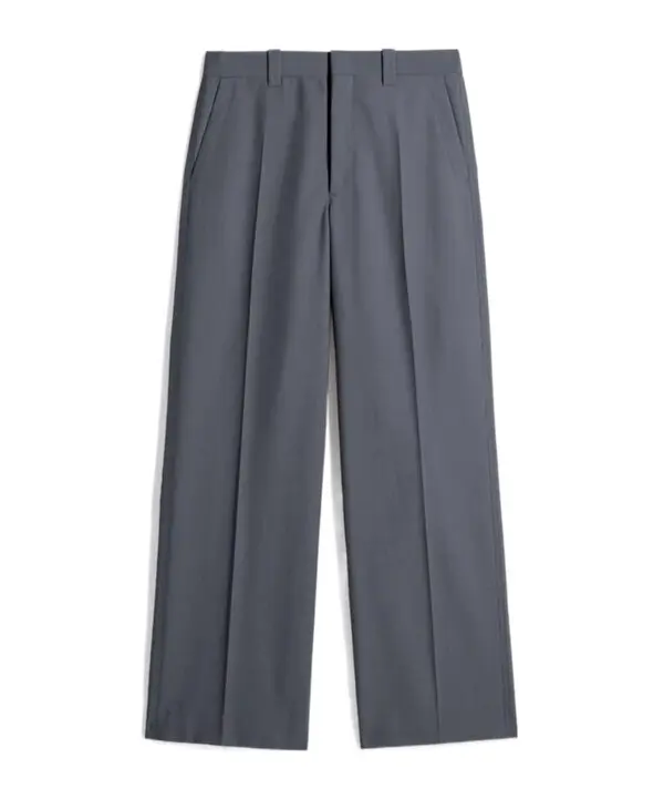 LEMAIRE Tailored Straight-leg Trousers - Carbon
