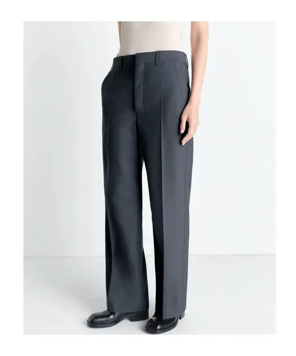 LEMAIRE Tailored Straight-leg Trousers - Carbon