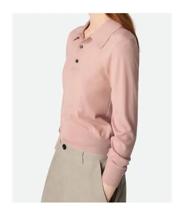Bottega Veneta Long Sleeve Polo Top