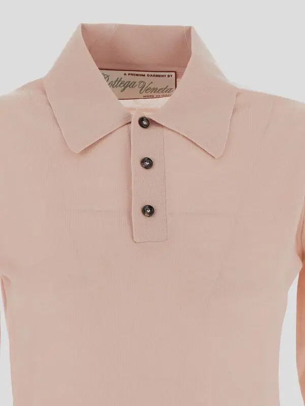 Bottega Veneta Long Sleeve Polo Top