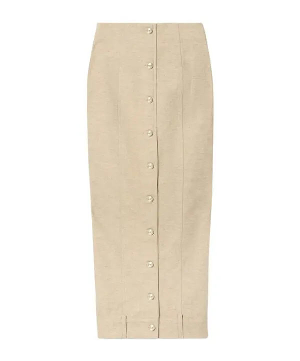 Cult Gaia Button-down Skirt With Front - Beige