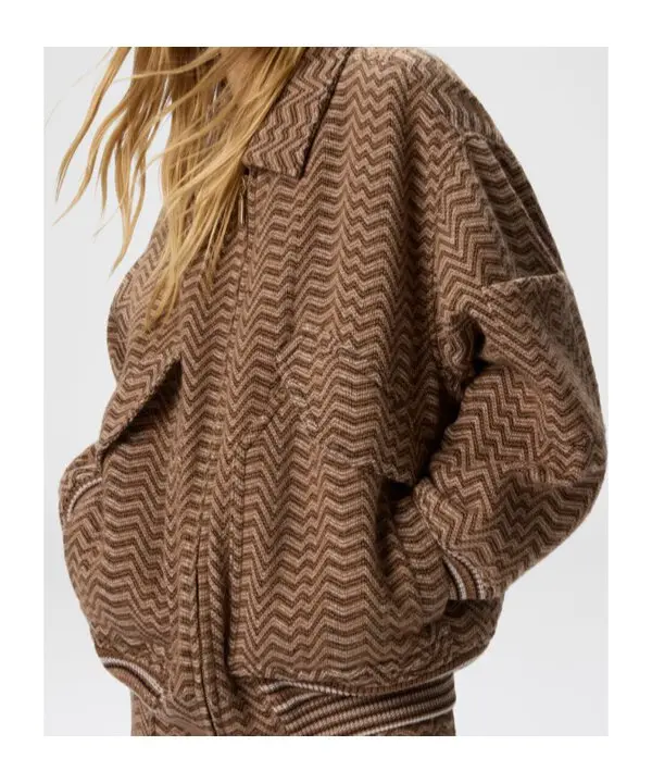 Missoni Irregular Chevron Pattern Bomber Jacket