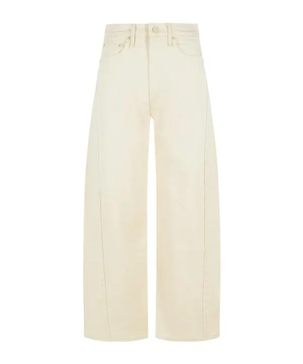 MOTHER The Half Pipe' Cream Cotton Jeans - White