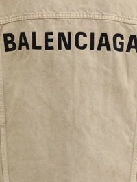 Balenciaga Oversized Denim Jacket With Embroidered Logo