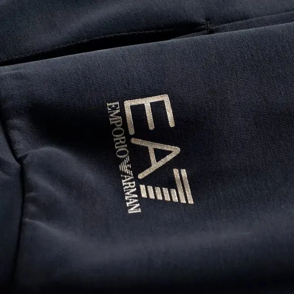 EA7 Logo Zip-up Hooded Sweatshirt