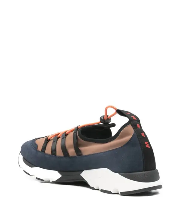 Marni Logo Printed Lace-up Sneakers - Black