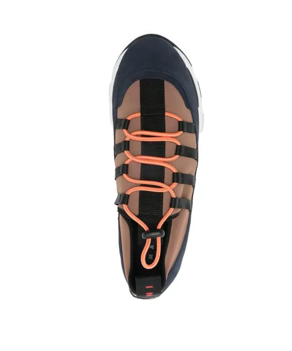 Marni Logo Printed Lace-up Sneakers - Black