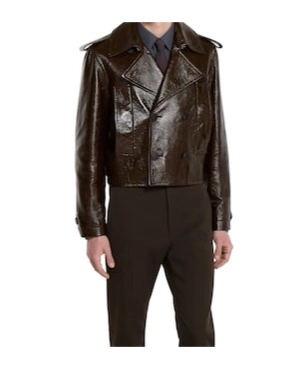 Gucci Double-breasted Leather Jacket - Black