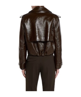 Gucci Double-breasted Leather Jacket - Black
