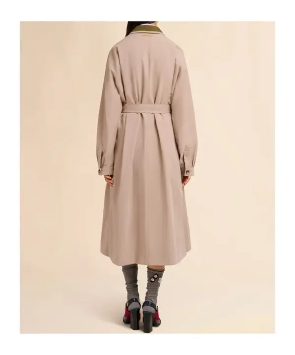 Marni Belted Trench Coat With Contrasting Stitching - Nude