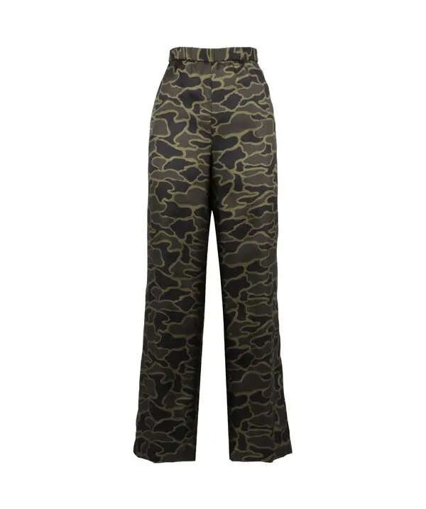 Aspesi Camouflage Print Elastic Waist Pants