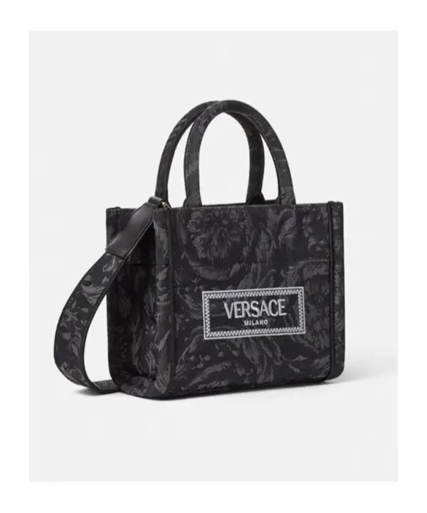Versace Barocco Athena Top Handle Bag - Black