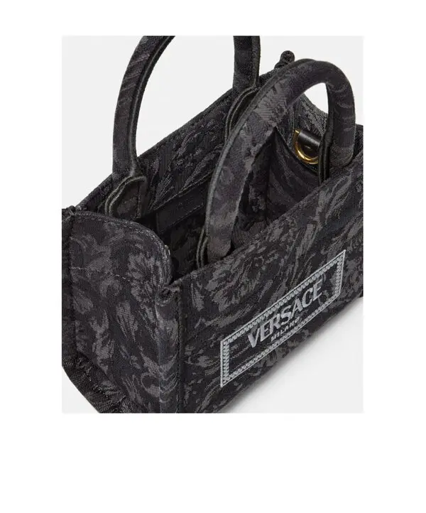 Versace Barocco Athena Top Handle Bag - Black