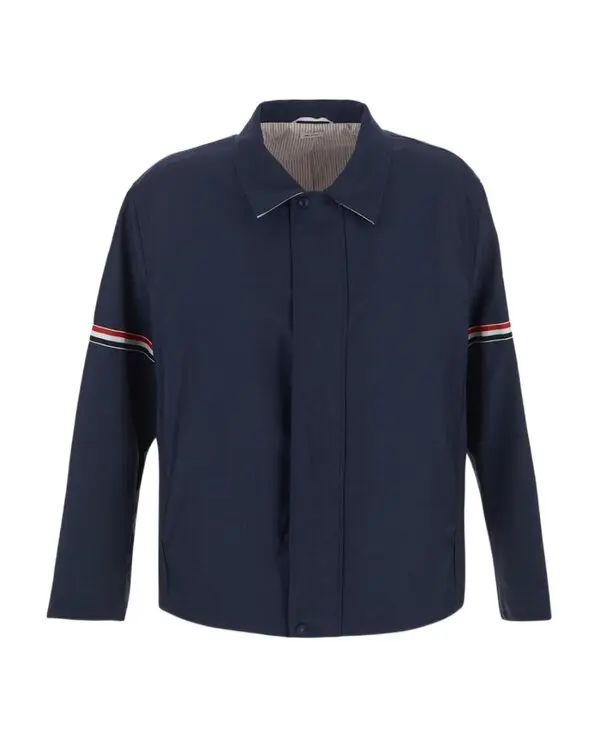 Thom Browne Signature Stripe Long Sleeve Shirt Jacket