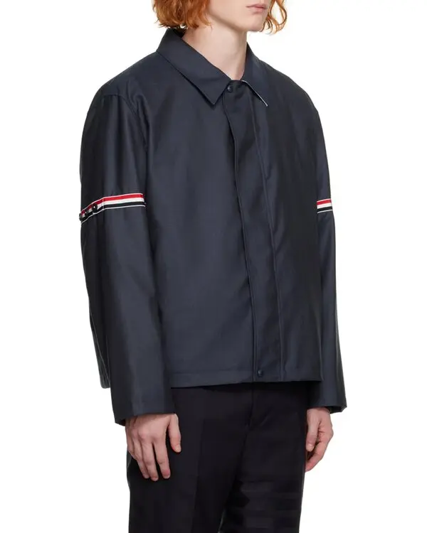 Thom Browne Signature Stripe Long Sleeve Shirt Jacket